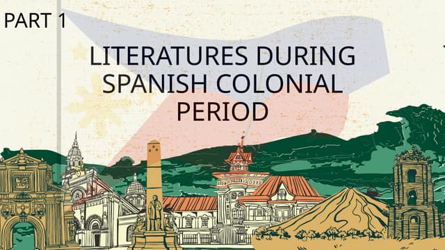 "Spanish Period" Philippine Literature | PPTX