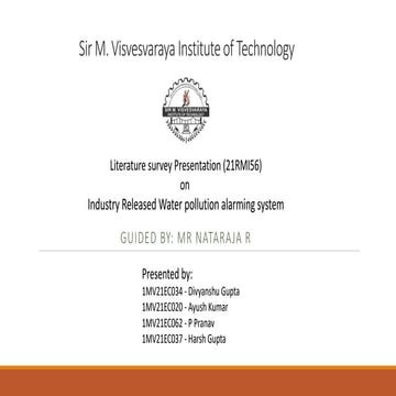 Industry released Water pollution alarming system | PPT