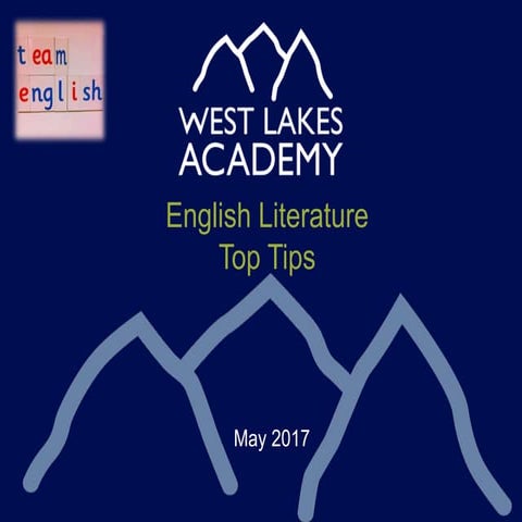 English Literature Top Tips for Year 11 | PPTX