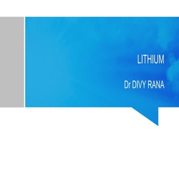 LITHIUM.pptx use history mechanism of action | PPTX
