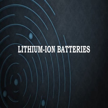 Lithium Ion Batteries, an Overview | PDF