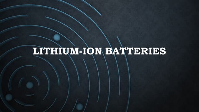What is the Lithium Ion Battery ? Ppt | PDF