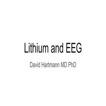 EEG changes associated with lithium use in patients | PPT