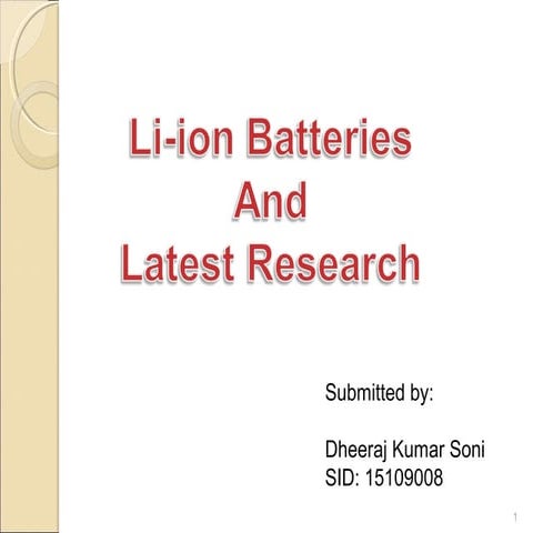 Lithium Ion Batteries, an Overview | PDF