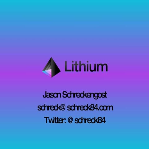 Lithium PHP Meetup 0210 | PPT