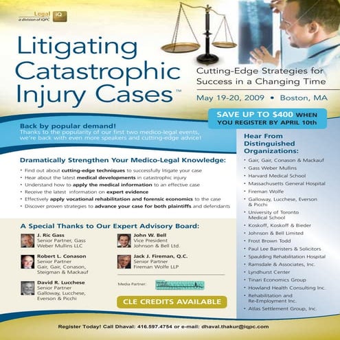 Litigating Catastrophic Injury Cases Dpt | PDF