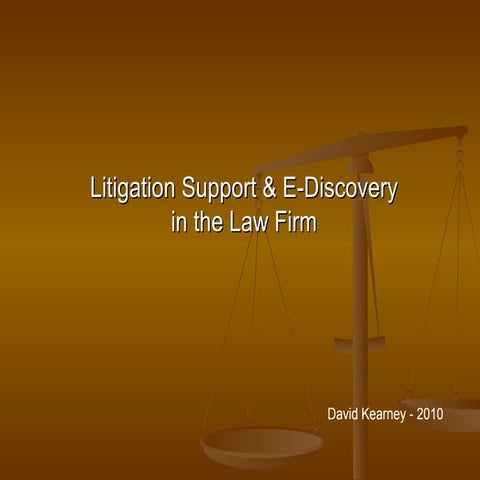 Litigation Support Presentation Ppt | PPT