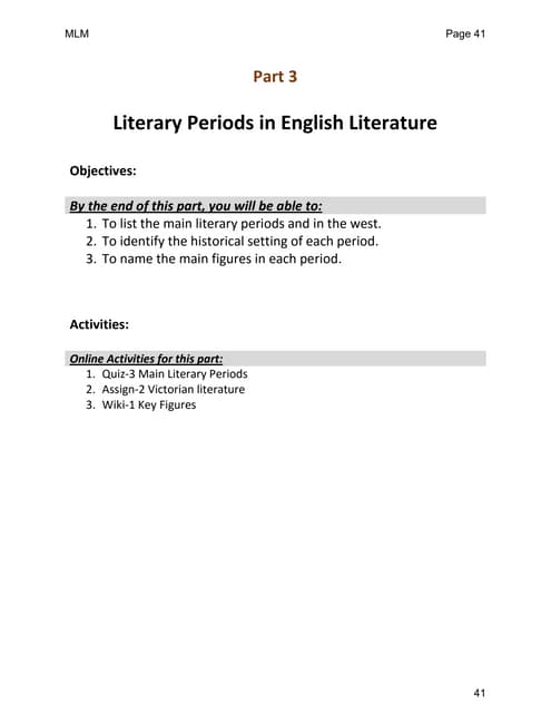 Introduction to Anglo-American Literature Grade 9 students | PPTX ...