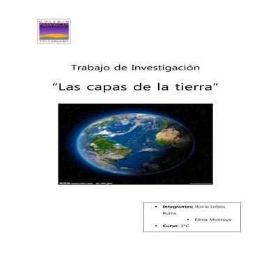 "Las capas de la tierra" | DOCX