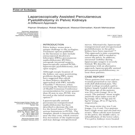 Open Pyelolithotomy | PPTX