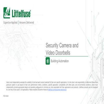 Littelfuse Solutions for Security Cameras and Video Doorbells | PPT