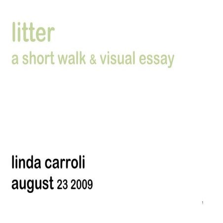 litter: a walk & visual essay | PPT