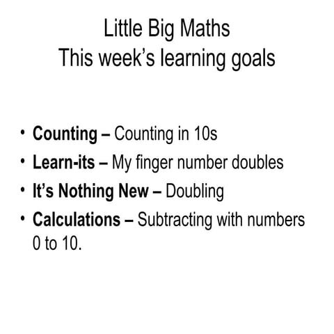 Little big maths 1 | PPT