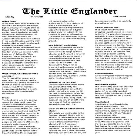 Little englander 4th july 2016 | PDF
