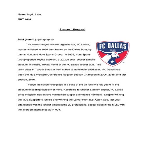 Research Proposal | PDF | Soccer | Sports