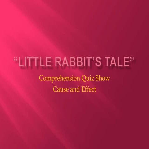 Little rabbit’s tale | PPTX