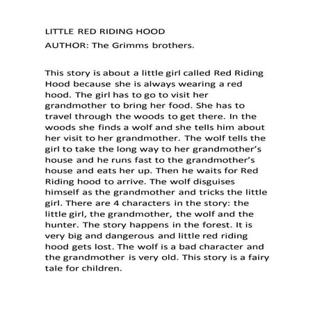 Little Red Riding Hood Pdf Little Red Riding Hood | PDF