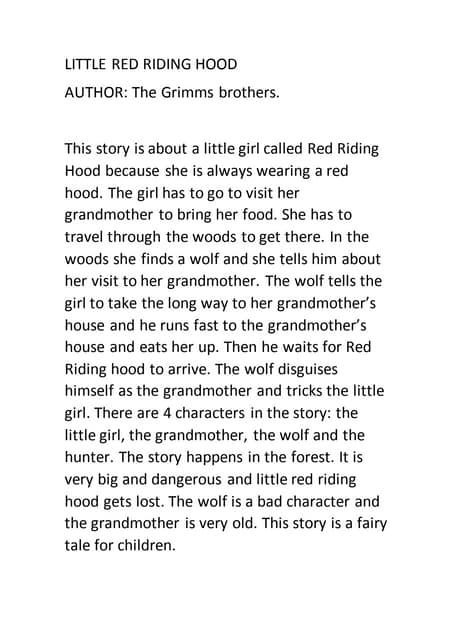 Fairy Tales Character descriptions | PPT