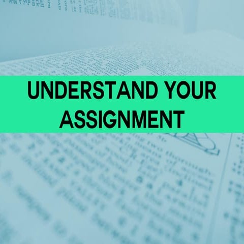 Understand Your Assignment | PDF