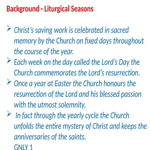 liturfical calendar.he liturgical calendar, also known as the Christian ...