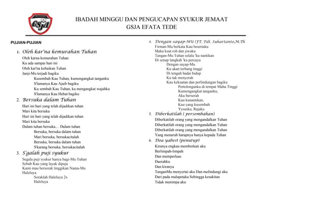 SLIDE IBADAH MINGGU JEMAAT BCCM PEKAN K.M | PPTX
