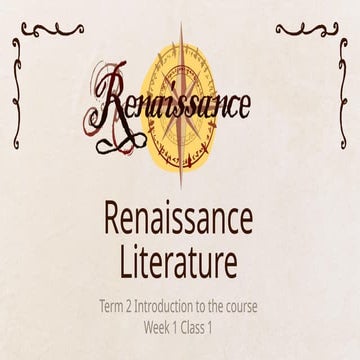 Literature renaissance Week 1 Class one.pptx