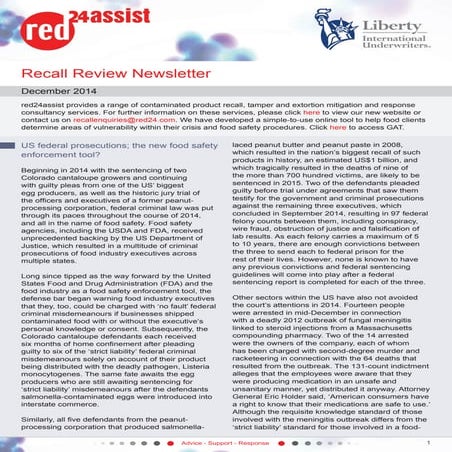 red24 Recall Review Newsletter: December 2014 | PDF | Recalls ...