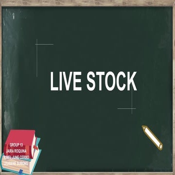LIVE-STOCK agriculture and purposes of Livestock farming | PPTX