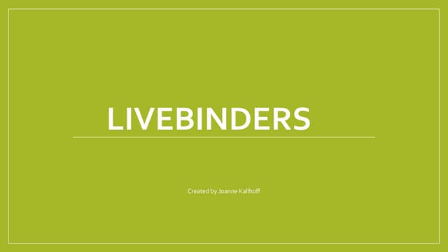 LiveBinders Tutorial | PDF