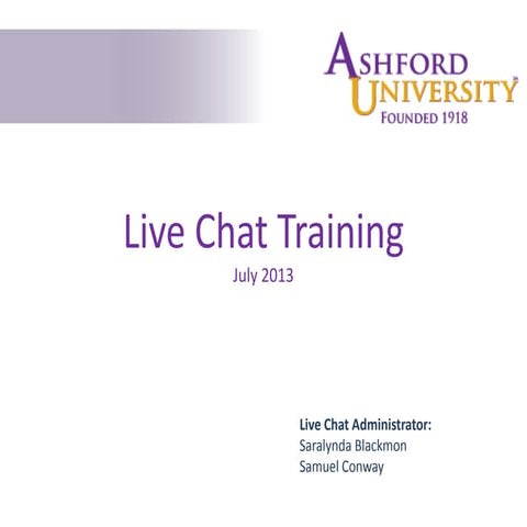 Live chat training, best practices and tips | PDF