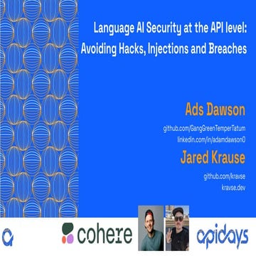 Interface By Apidays 2023 Securing Llm And Nlp Apis Ads Dawson