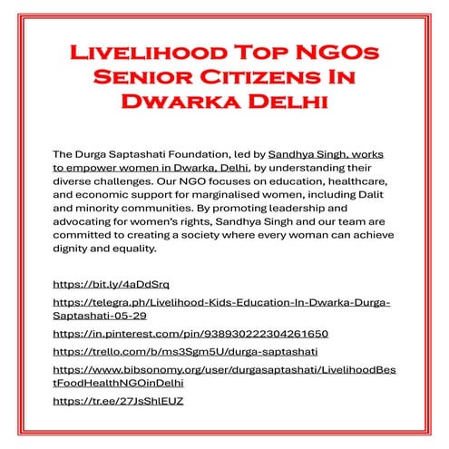 Livelihood Top NGOs Senior Citizens In Dwarka Delhi.pdf