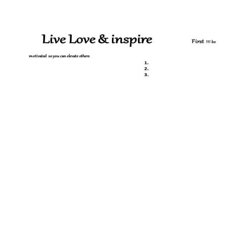 Live love & inspire | DOCX