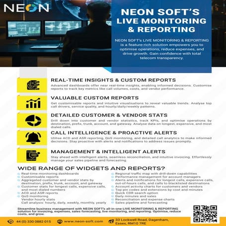NEON SOFT TELECOM LIVE MONITORING & REPORTING | PDF