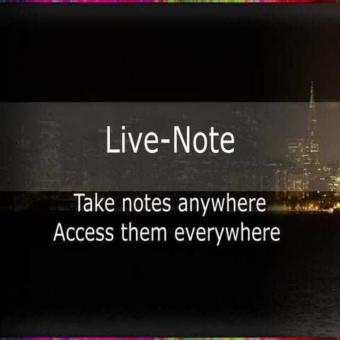 Live-Note | PPT | Computer Software and Applications | Computing