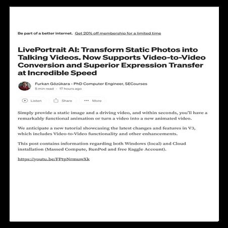 LivePortrait AI: Transform Static Photos into Talking Videos. Now ...