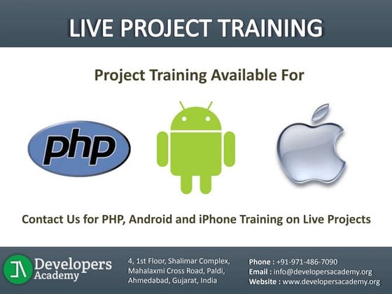 Live Project Training Ahmedabad | PPT