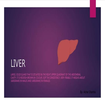 Anatomy Of Liver | PPT