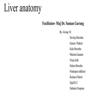 Liver anatomy (5 min lecture) naihs group_10_6_th batch | PDF
