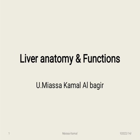 liver anatomy and functions. Physiology pdf | PPT