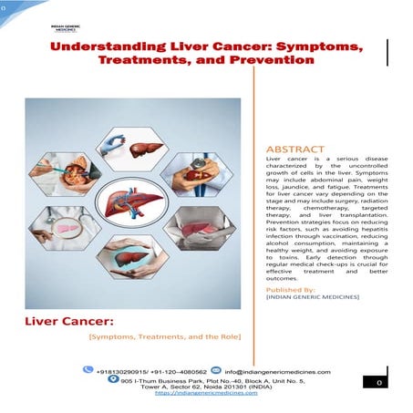 Liver Cancer Symptoms, Treatments, and Prevention | PDF