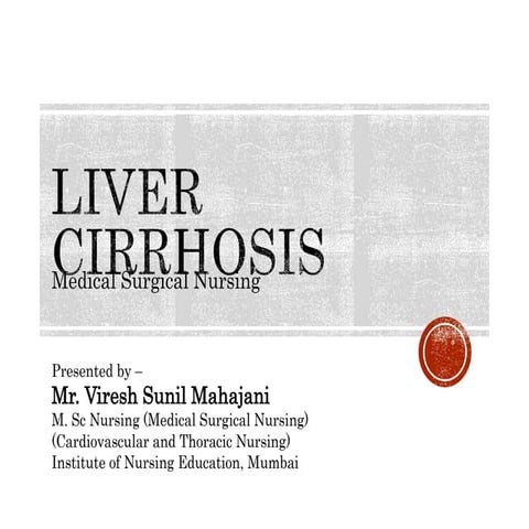 Liver Cirrhosis - etiology, types, pathophysiology, management ...