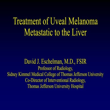 Liver Directed Therapies | PDF
