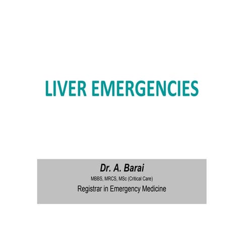 Liver disease in the Emergency Department | PPT