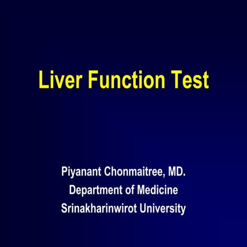 Liver Function Test.ppt MBBS A healthcare provider draws a small amoun ...