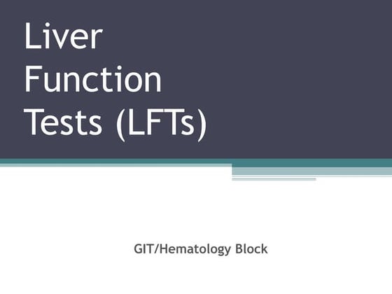 Liver Function Test_Nursing.pptx for nursing | PPTX | Blood Disorders ...