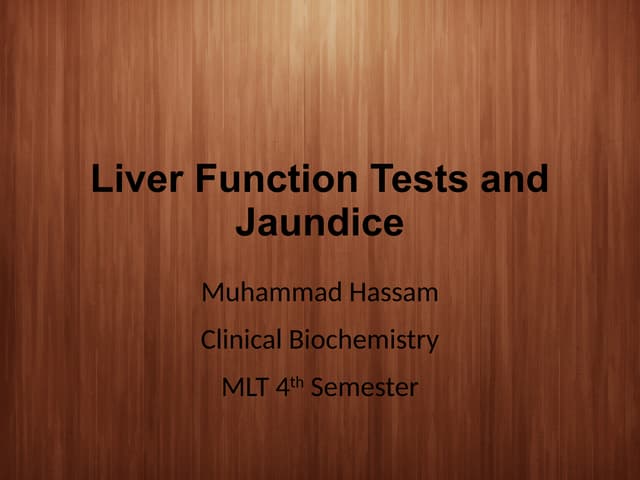 Liver function tests | PDF