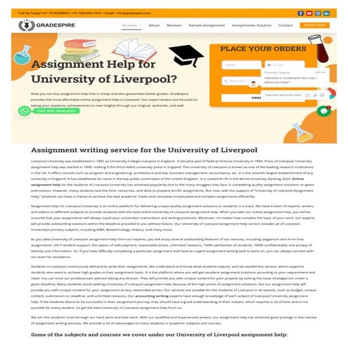 Complete Liverpool University Assignment Help for Every Course at ...