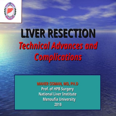 Anaesthesia and the perioperative management of hepatic resection | PPTX