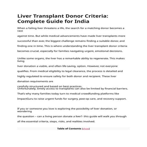 Liver Transplant Donor Criteria_ Complete Guide for India.pptx